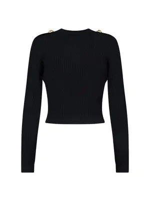 Balmain Knitted Cardigan - Black