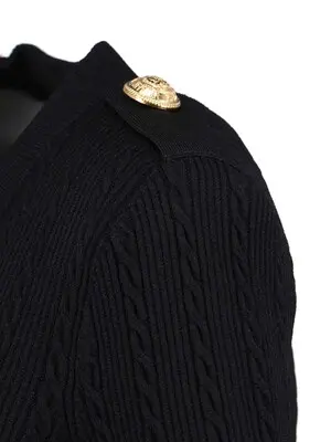 Balmain Knitted Cardigan - Black