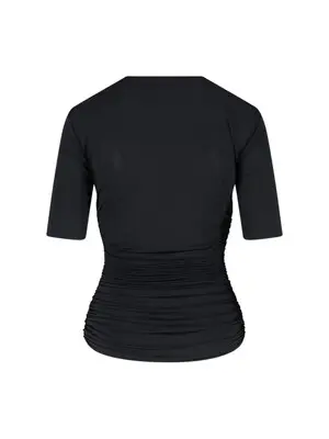 Alaïa Draped Viscose T-shirt