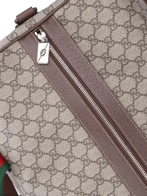 Gucci Supreme "gg" Fabric Large Travel Bag - Beige