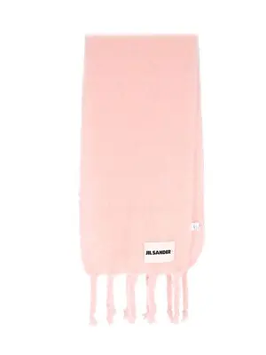 JIL SANDER Mohair And Wool Scarf - Pink