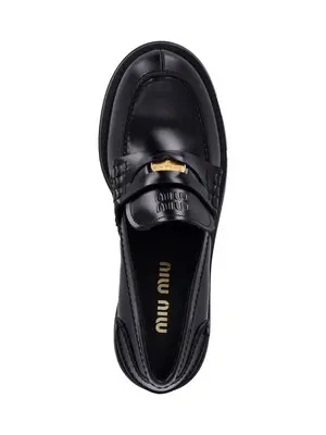 Miu Miu Penny Loafers - Black