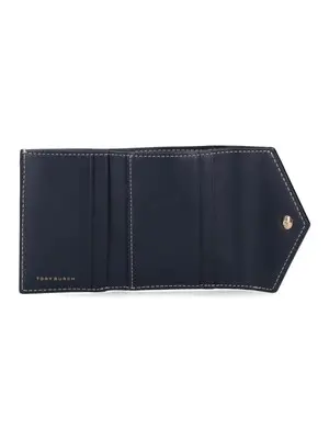 Tory Burch T Monogram' Small Trifold Wallet - Blue