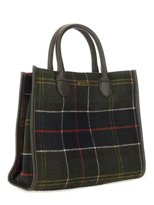 Barbour Tartan "barrhill" Tote Bag - Green