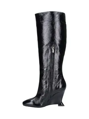 Balmain Leather Boots - Black