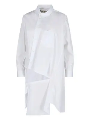 Comme Des Garçons Asymmetric Long Shirt - White