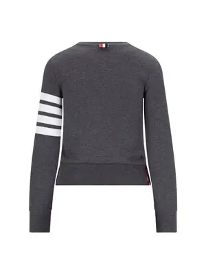 Thom Browne 4-bar Crew Neck Sweatshirt - Gray