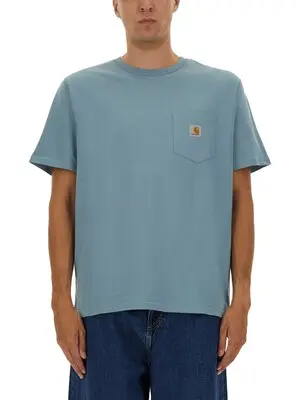 Carhartt Work In Progress T-shirt With Pocket Azure