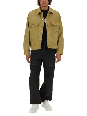 MSGM Regular Fit Dyed Jacket - Denim