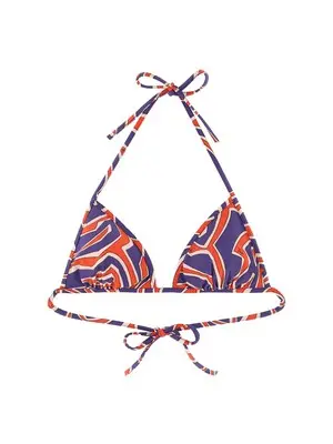 Emilio Pucci Maze Print Triangle Bikini Top - Multicolour