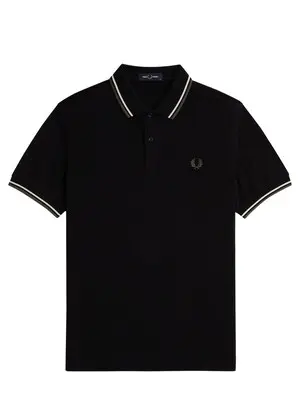 Fred Perry Polo With Logo - Black