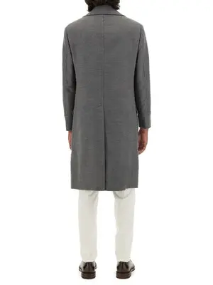 Brunello Cucinelli Double-breasted Wool Overcoat
