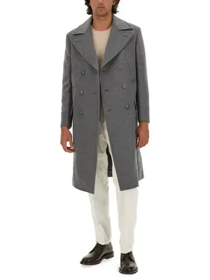 Brunello Cucinelli Double-breasted Wool Overcoat