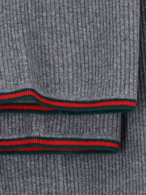 Gucci Ribbed Straight Leg Sports Pants