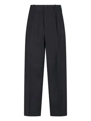 Giorgio Armani Tailored Virgin Wool Trousers - Black