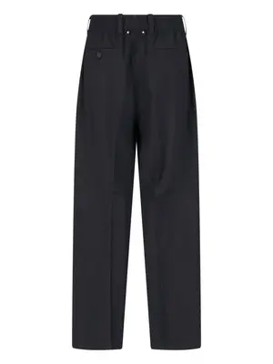 Giorgio Armani Tailored Virgin Wool Trousers - Black