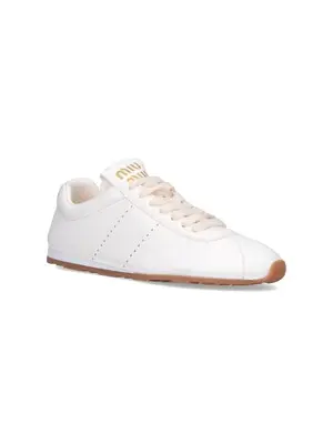 Miu Miu Lamb Nappa 'plume' Sneakers - White