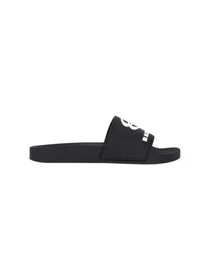 Balenciaga Pool" Slide Sandals - Black