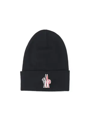 Moncler Virgin Wool Beanie - Black