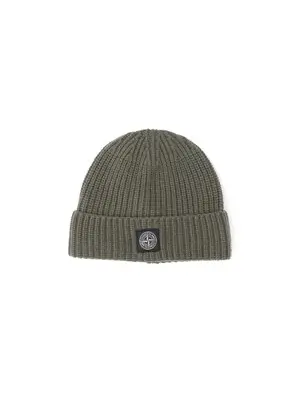 Stone Island Virgin Wool Beanie - Green