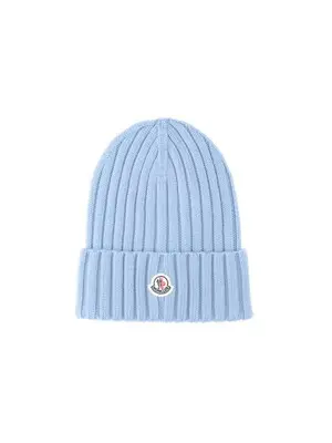 Stone Island Virgin Wool Beanie - Light Blue