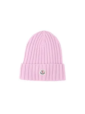 Stone Island Virgin Wool Beanie - Pink