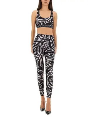 Emilio Pucci Labyrinth Print Leggings - Multicolour