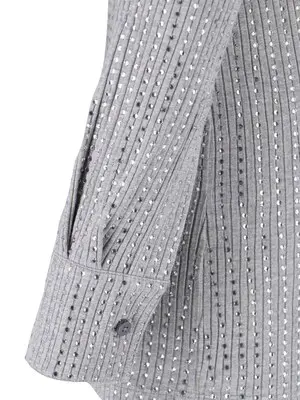 Attico Rhinestone Mini Dress - Gray