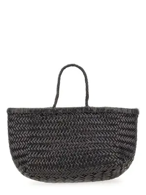 Dragon Diffusion Triple Jump Small Woven Bag - Black