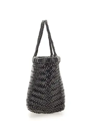 Dragon Diffusion Triple Jump Small Woven Bag - Black