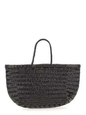 Dragon Diffusion Triple Jump Small Woven Bag - Black