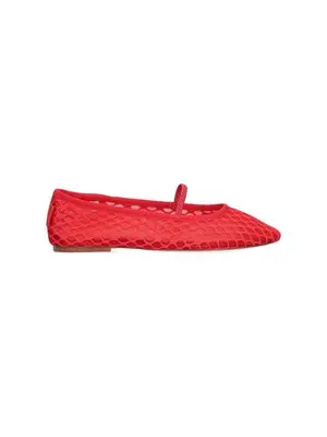 A.p.c. Swan Mesh Ballet Flats - Red