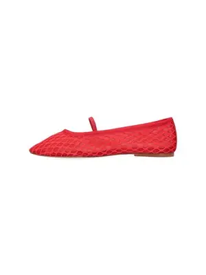 A.p.c. Swan Mesh Ballet Flats - Red