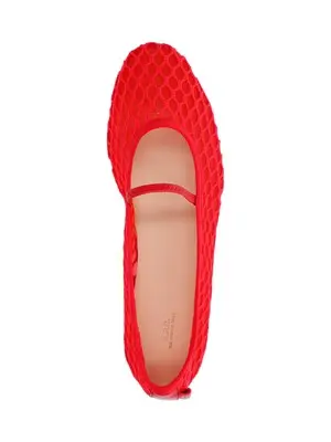 A.p.c. Swan Mesh Ballet Flats - Red