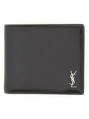 Saint Laurent Tiny Cassandre East/west Wallet - Black