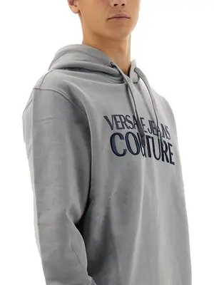 Versace Sweatshirt With Logo - Grey