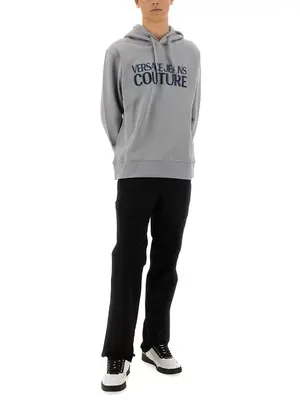 Versace Sweatshirt With Logo - Grey