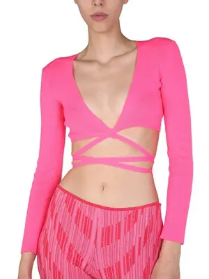 MSGM Cropped Top - Fuchsia