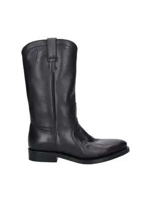 TOD'S Premiata Leather Ankle Boots - Black