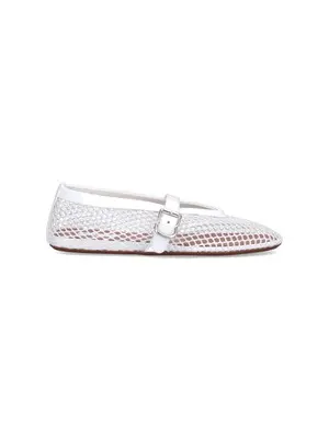 Alaïa Mesh Ballet Flats - White