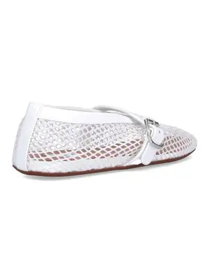 Alaïa Mesh Ballet Flats - White