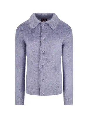 Gucci Mohair Blend Cardigan - Purple