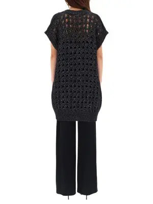 Herno Sleeveless Perforated Vest - Black
