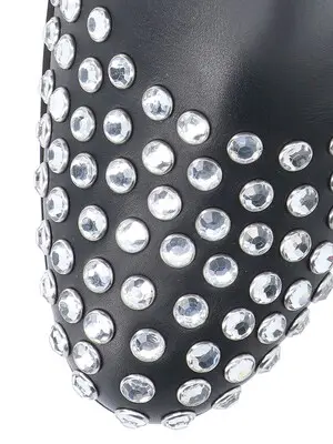Alaïa Low Ankle Boots With Rhinestones