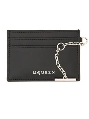 Alexander McQueen Card Holder "sling - Black