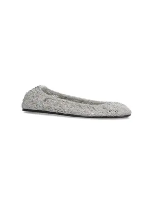 Isabel Marant Étoile Belna Crochet Ballet Flats - Silver