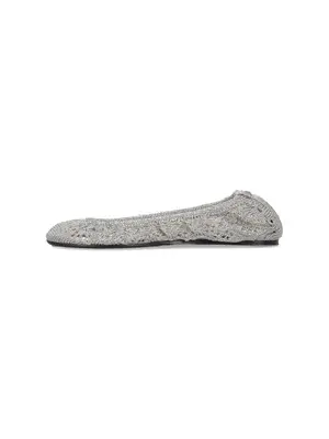 Isabel Marant Étoile Belna Crochet Ballet Flats - Silver