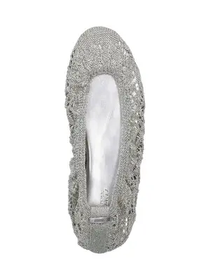 Isabel Marant Étoile Belna Crochet Ballet Flats - Silver