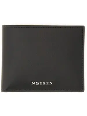 Alexander McQueen Wallet With Logo - Black