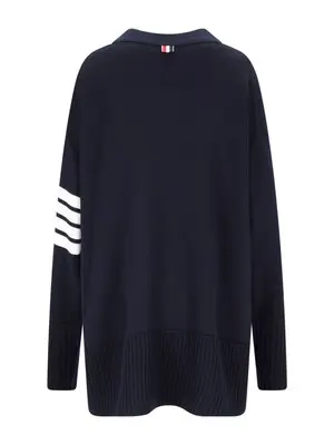 Thom Browne Oversized Wool V-neck Cardigan